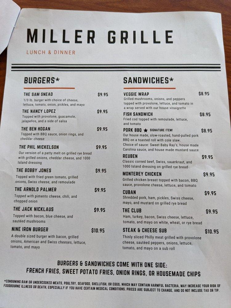Menu at Miller Grille pub & bar, New Market