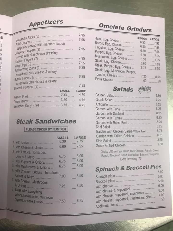 Menu at Pawtucket House of Pizza pizzeria, Pawtucket