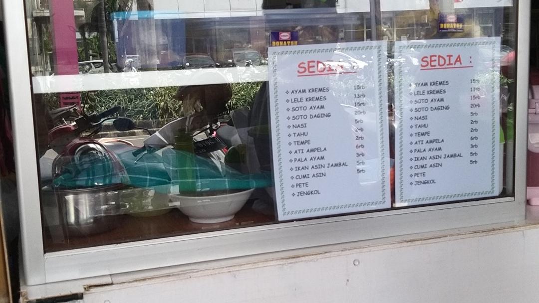 Menu at Soto dan sop berkat restaurant, West Jakarta