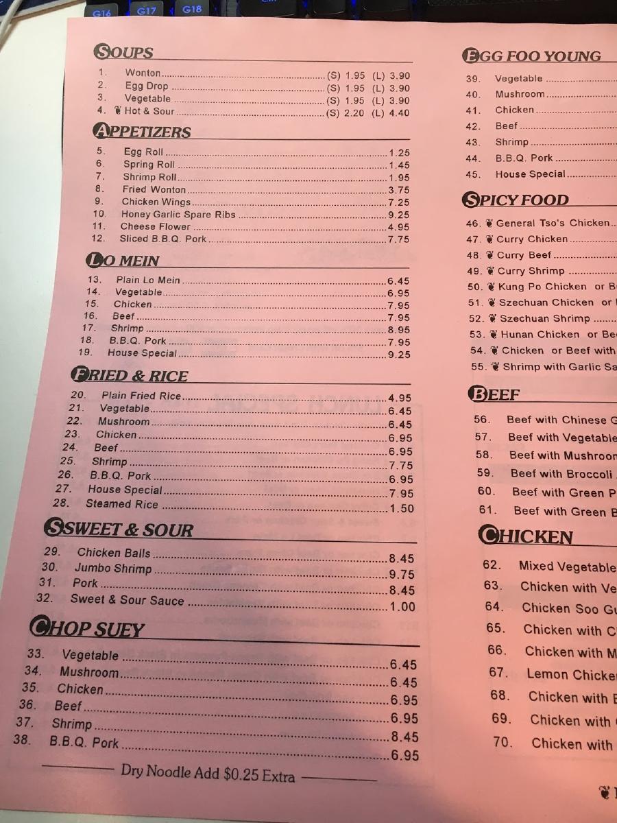 Menu at Place Fortin restaurant, Lakeshore