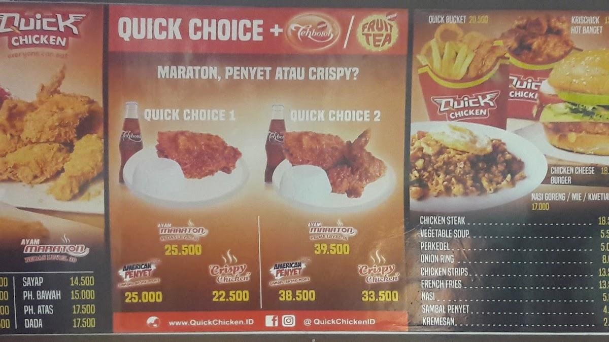 Menu at Quick Chicken restaurant, Klaten
