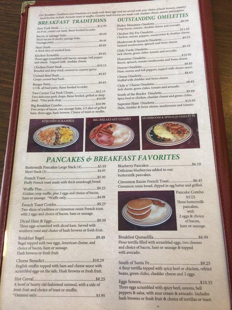 Menu at Fiddler's Restaurant, San Fernando