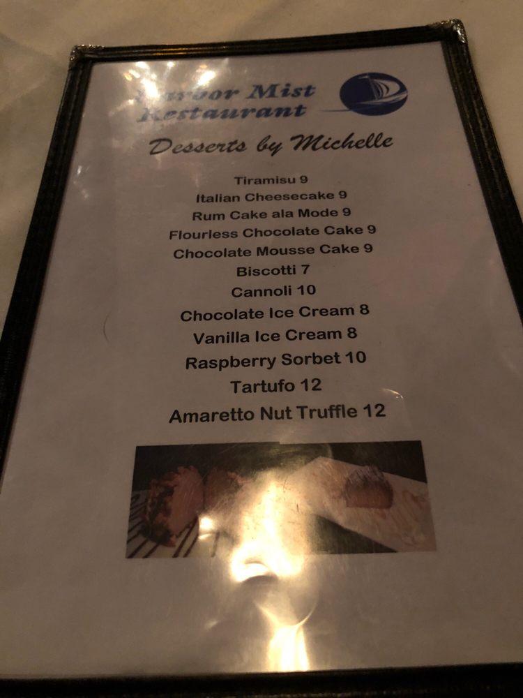 Menu at Harbor Mist Restaurant, Cold Spring Harbor