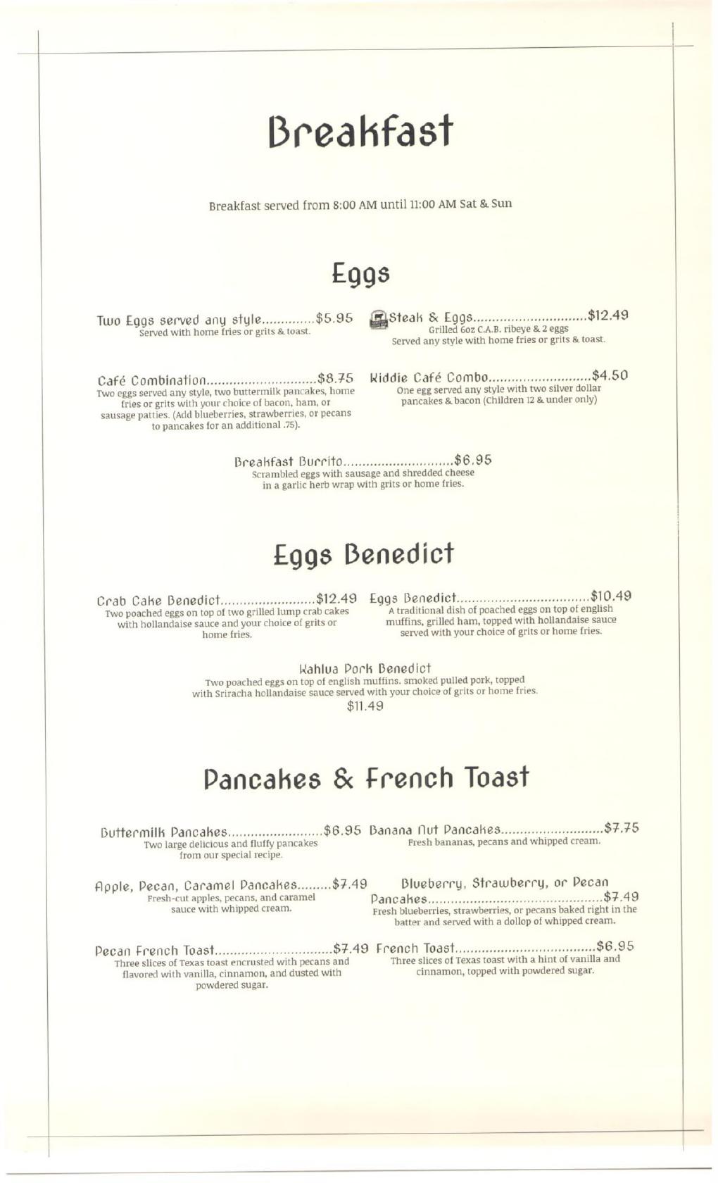 Menu at Harbor View Cafe, Long Beach, 504 Jeff Davis Ave