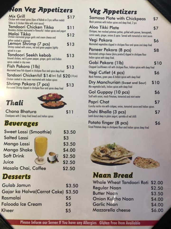 Holy Spice East Indian Cuisine Winnipeg Menu at Gabriella Morison blog