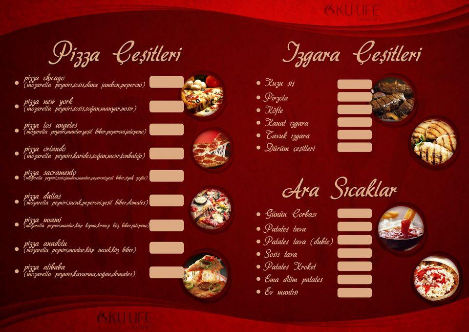 Menu at Ku Life Cafe, Istanbul, Kilyos Caddesi Kim Market Üstü No:95 ...