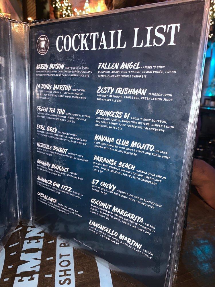 Menu at Pour Judgement pub & bar, Saint Petersburg