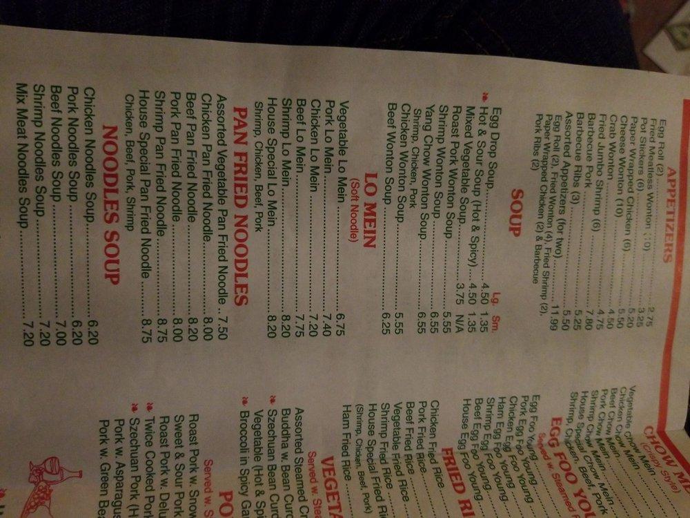 Menu at Rice King Express restaurant, Roy