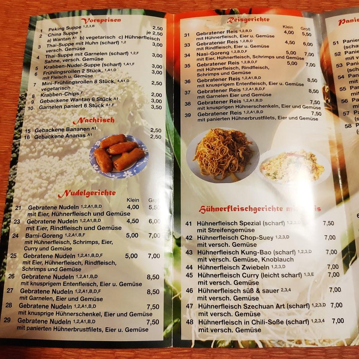 Speisekarte von Asia Haus Ulmen restaurant, Ulmen