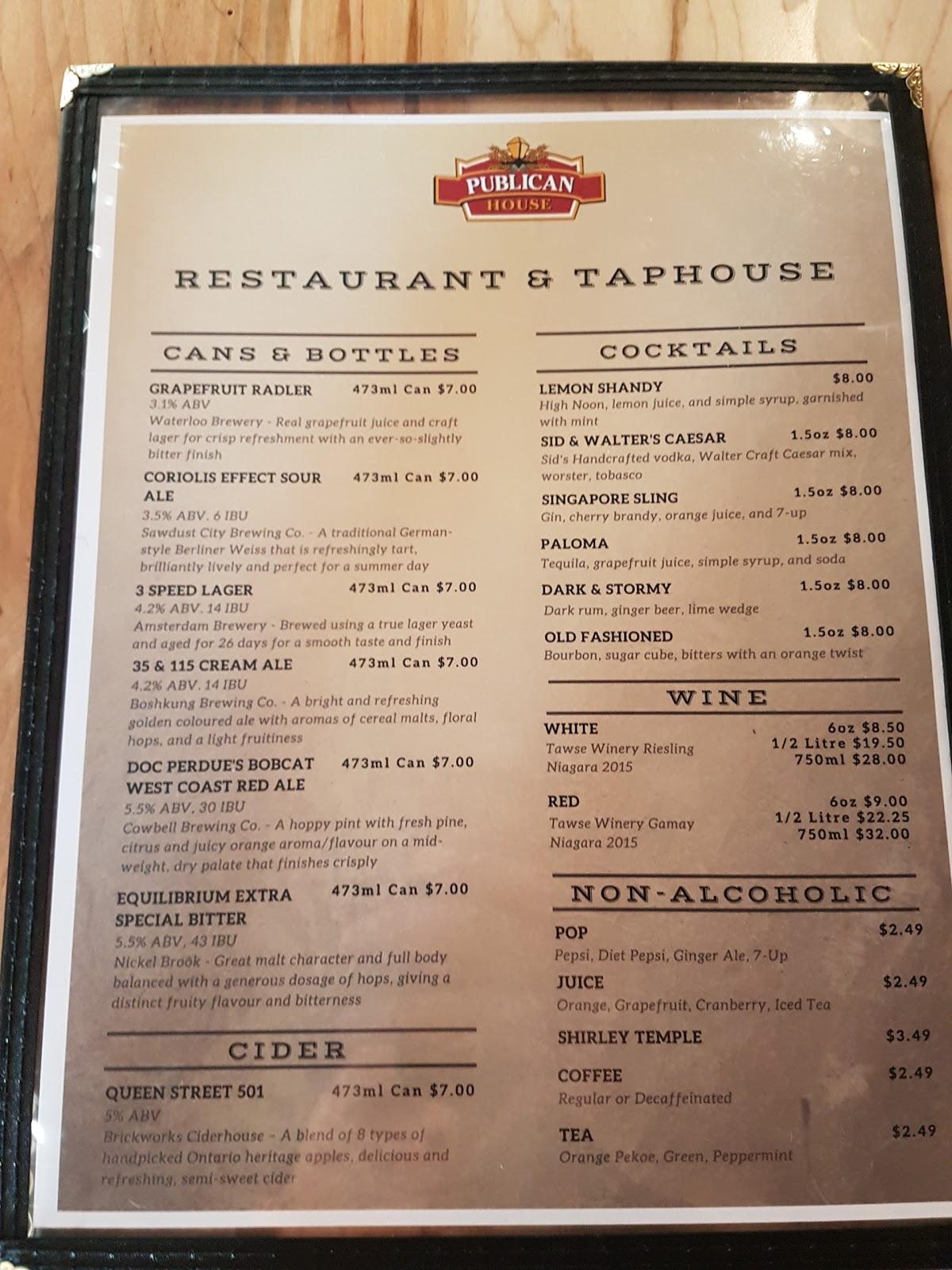 Menu at Publican House Brewery & Pub, Peterborough
