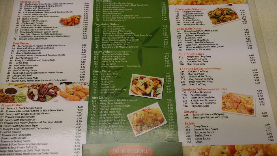 Menu at Panda Chef restaurant, Gloucester