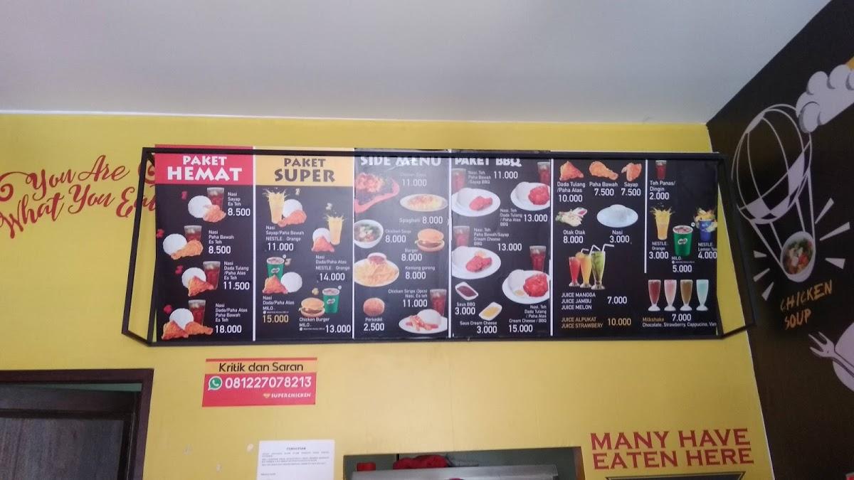 Menu at Super Chicken restaurant, Maguwoharjo