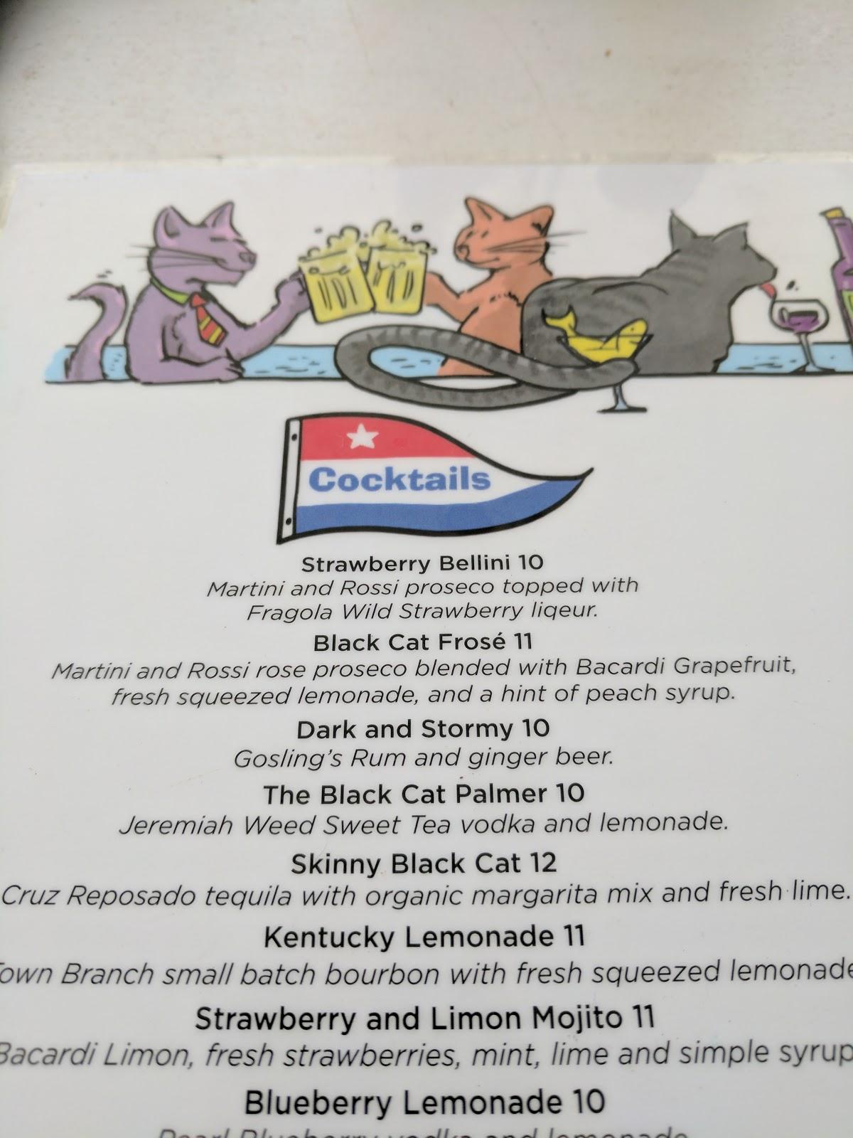 Menu at Black Cat Tavern pub & bar, Barnstable