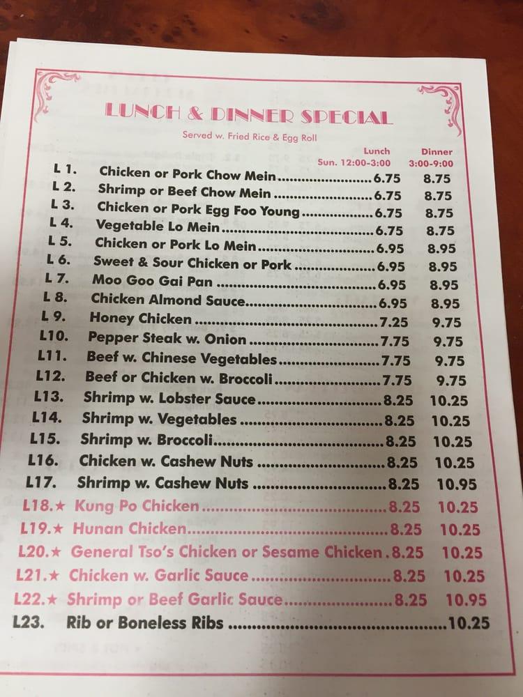 Menu at Pings Kitchen Chinese Take Out restaurant, Englewood