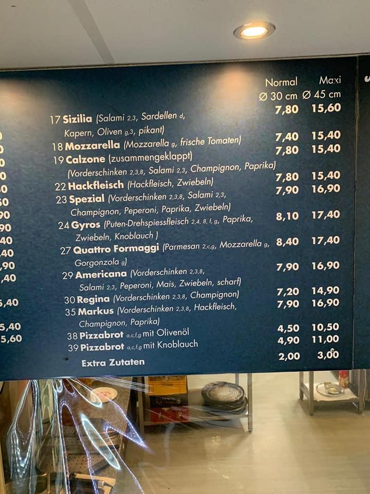 Speisekarte von Pizza Haus & Co, Hirschau