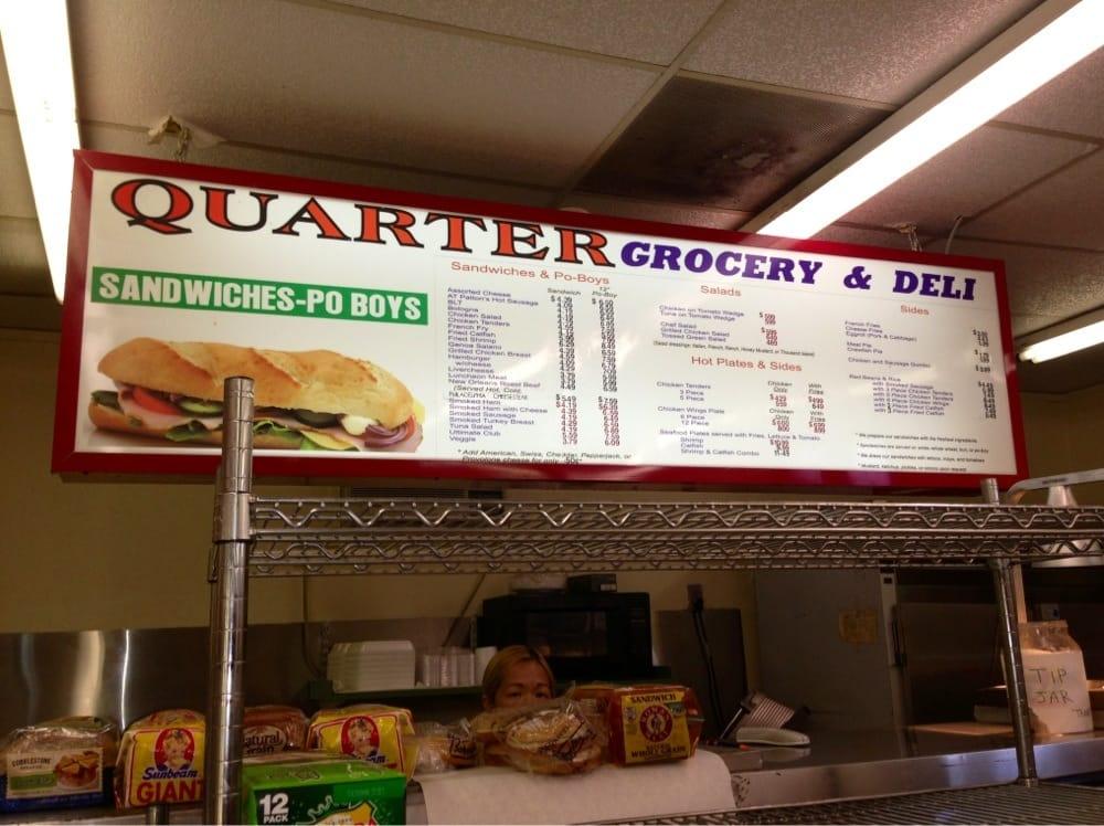 Menu at Quarter Grocery & Deli restaurant, New Orleans