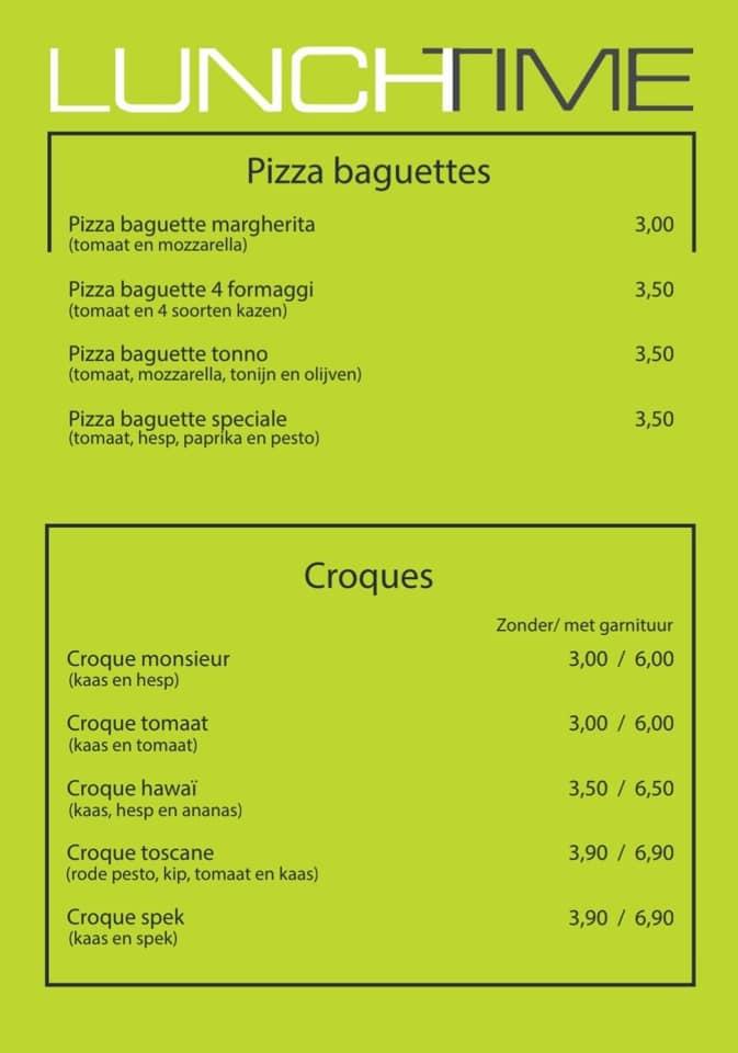 Menu at LunchTime Maasmechelen, Maasmechelen