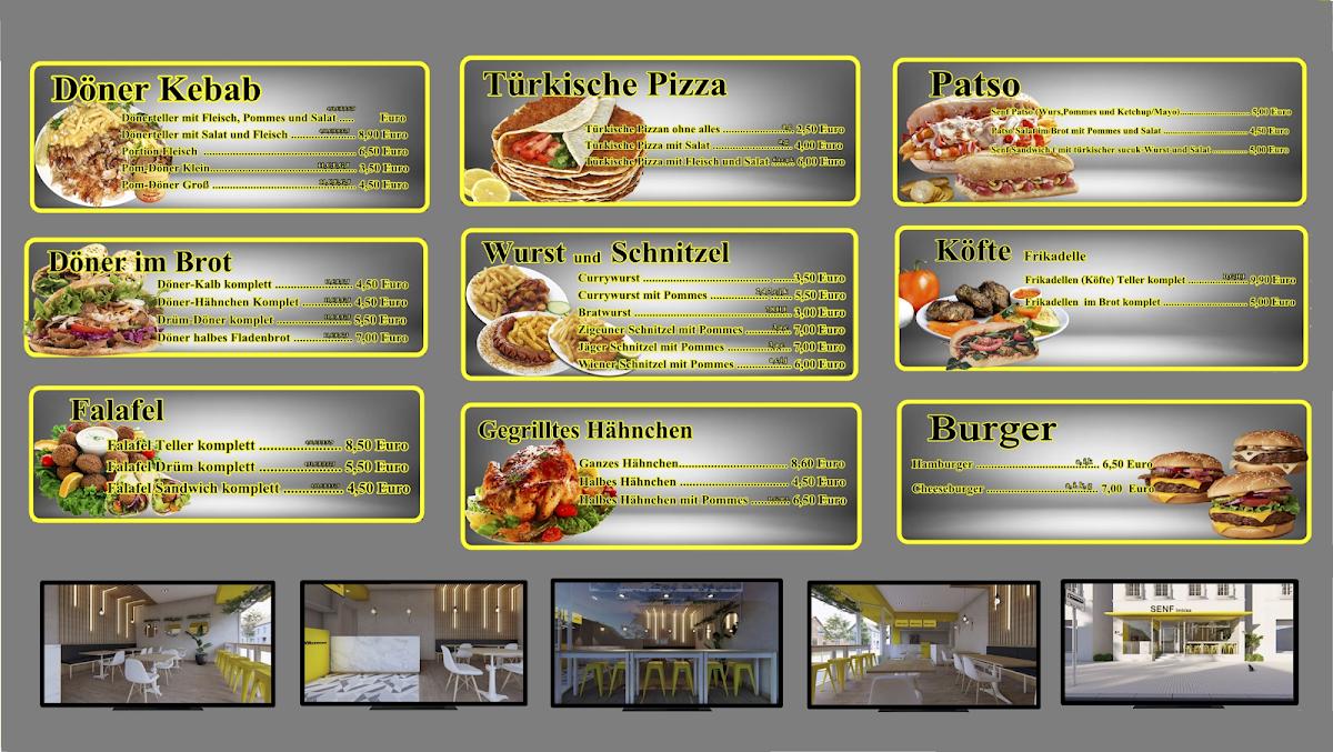 Menu at Senf Imbiss pub & bar, Solingen