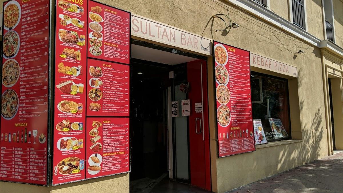Menu at Sultan Kebap Pizza restaurant, Madrid