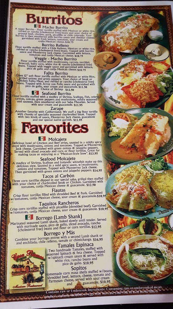 Menu at Casa Ramos pub & bar, Emporia, 707 Commercial St