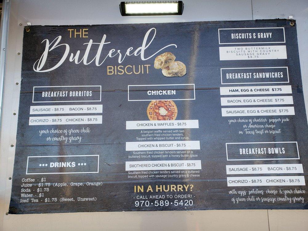 Menu at The Buttered Biscuit, Grand Junction, Patterson Rd