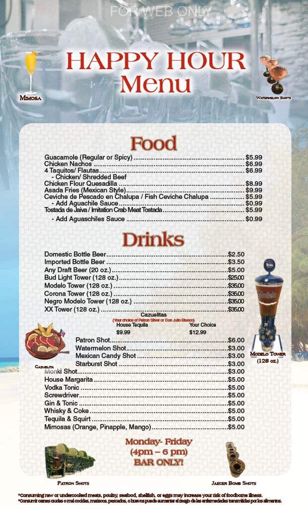 Menu at La Vero's Mexican Seafood & Bar, Oxnard, 231 W 5th St