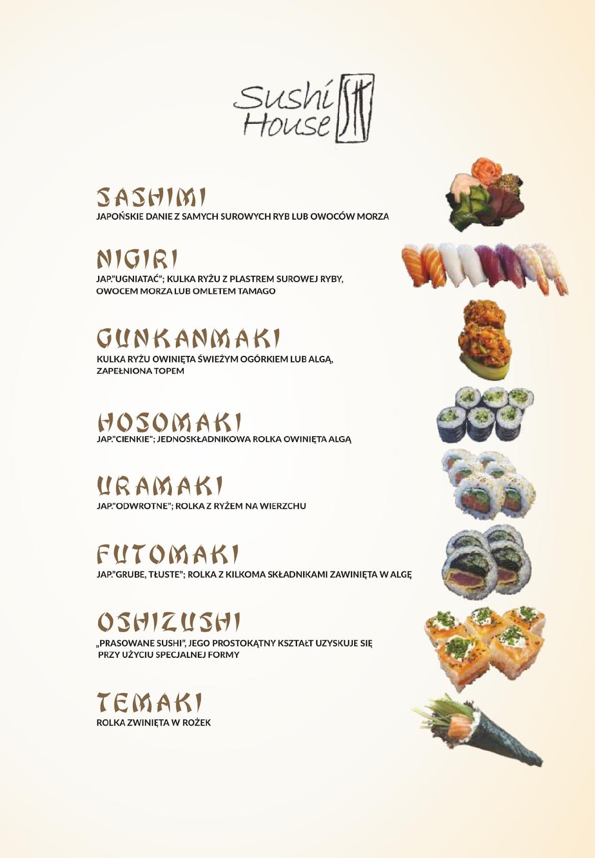 Menu at Sushi House Nowy Targ restaurant, Nowy Targ
