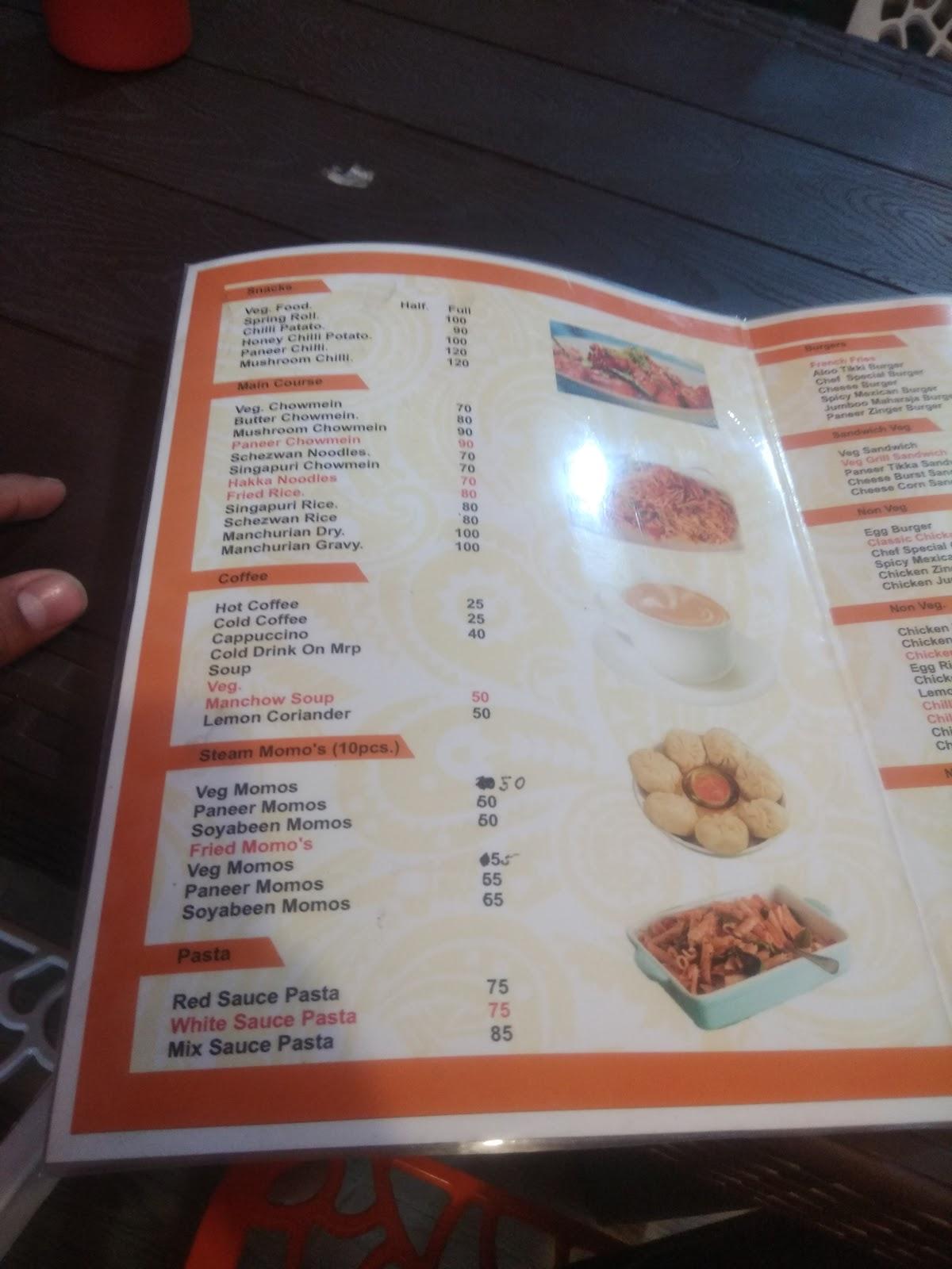 Menu at The chinese hut, Charkhi Dadri