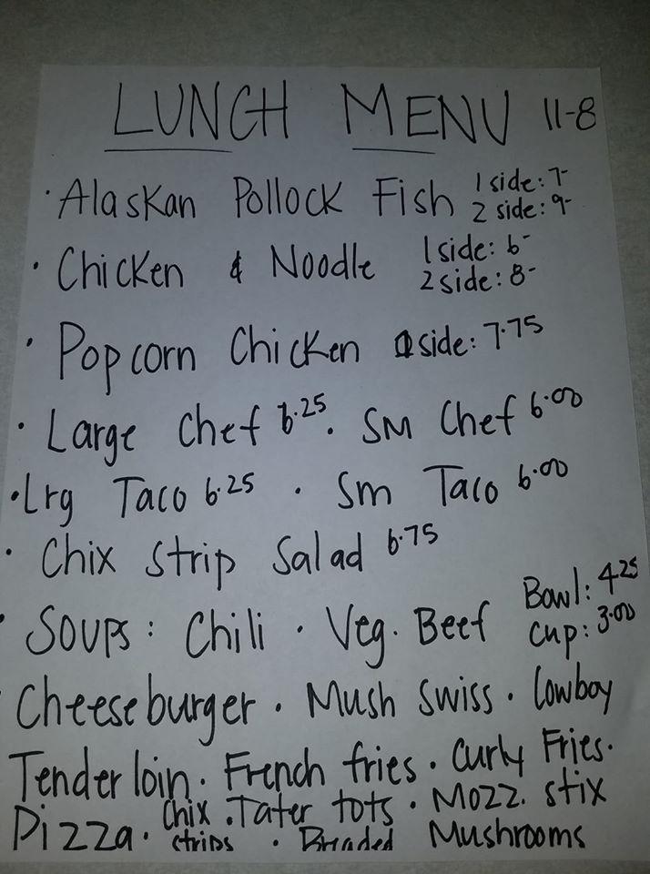 Menu at Village Inn Restaurant, Middlebury