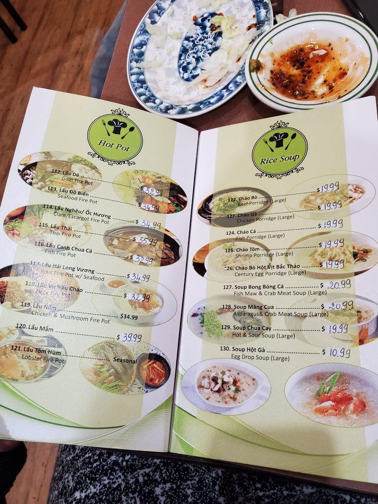 Menu at Quoc Huong Restaurant, Garland, N Jupiter Rd #111
