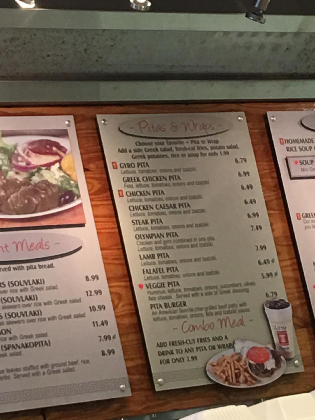 Menu at Little Greek Fresh Grill restaurant, Trinity, Little Rd