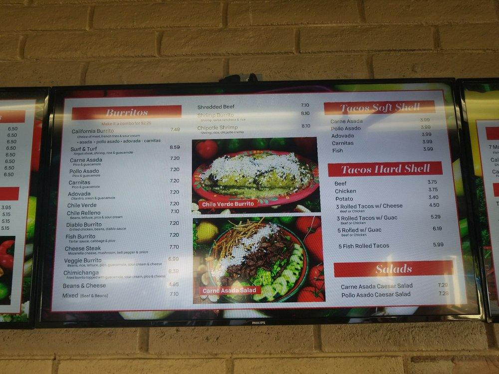Menu at Palmitos Mexican Eatery restaurant, San Diego