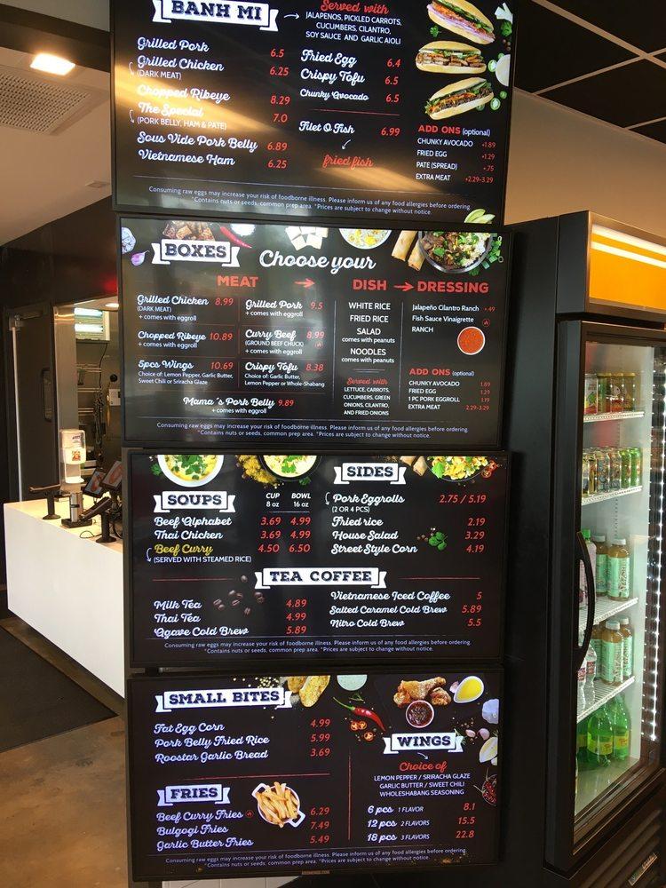 Carta del restaurante Roostar, Houston, Gessner Rd Suite I