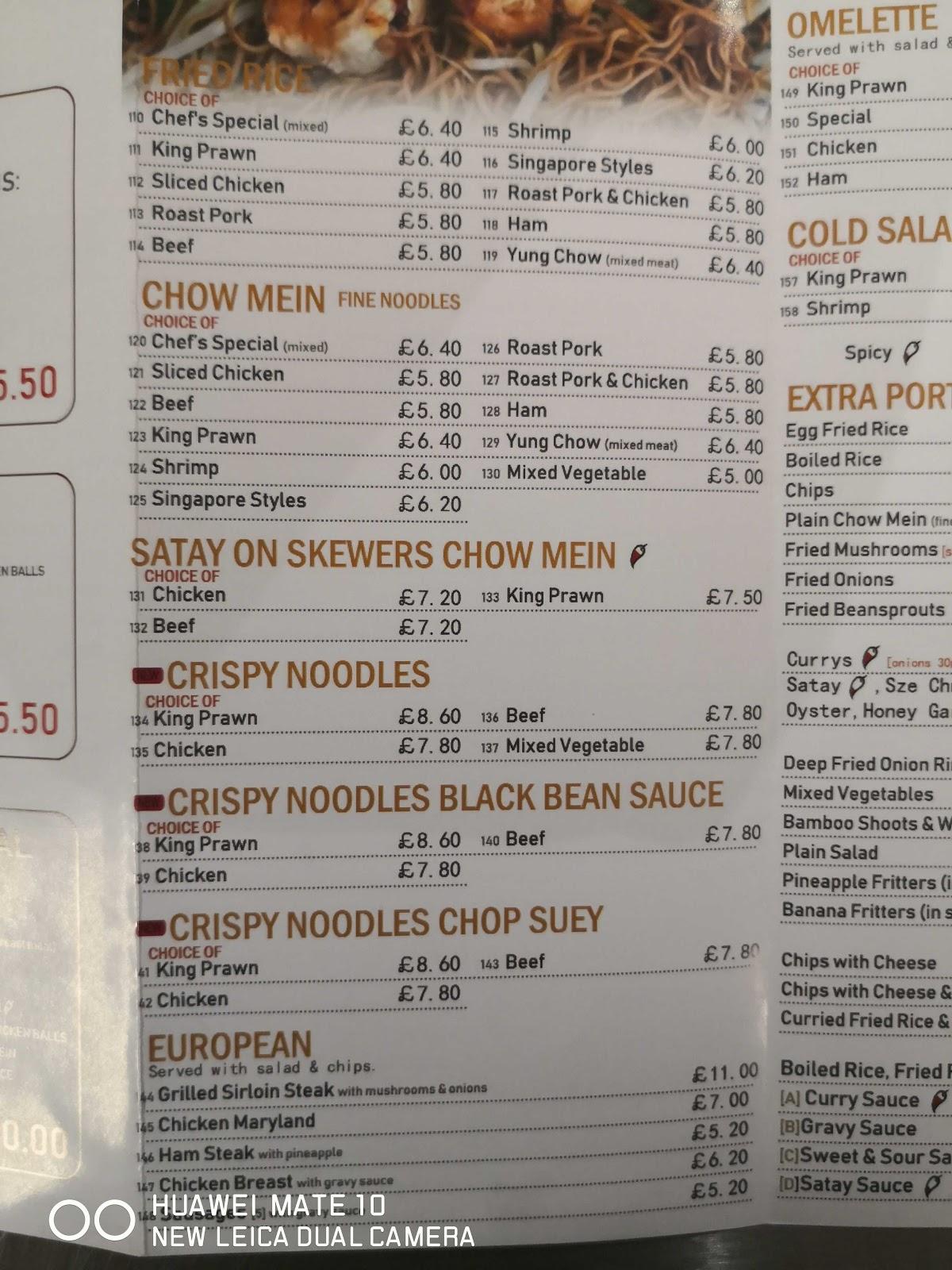 Menu at CKC Chinese Takeaway Knightswood, Glasgow