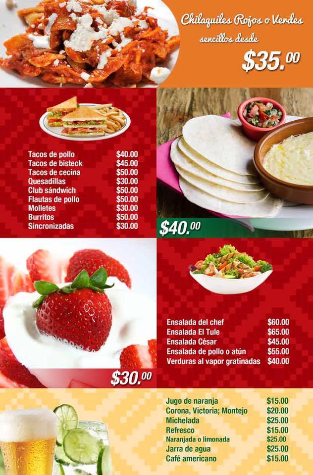 Menu at Restaurante El Tule Revolución, Ecatepec de Morelos