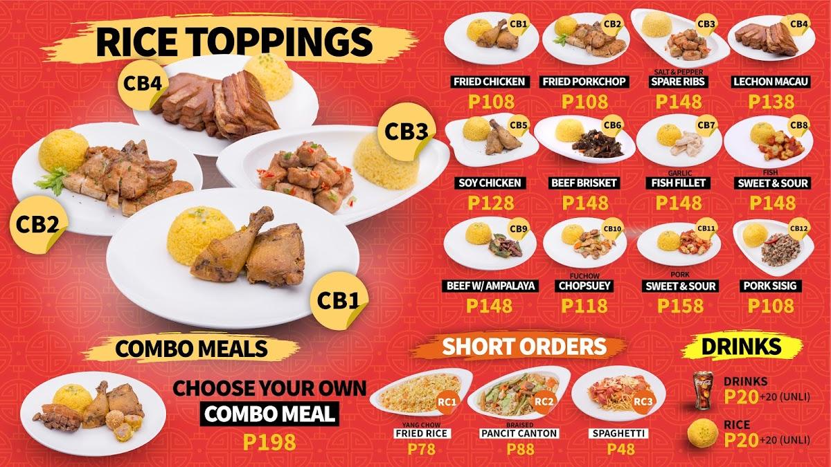 Menu at Asia's ChinaBoy SM Megacenter restaurant, Cabanatuan City