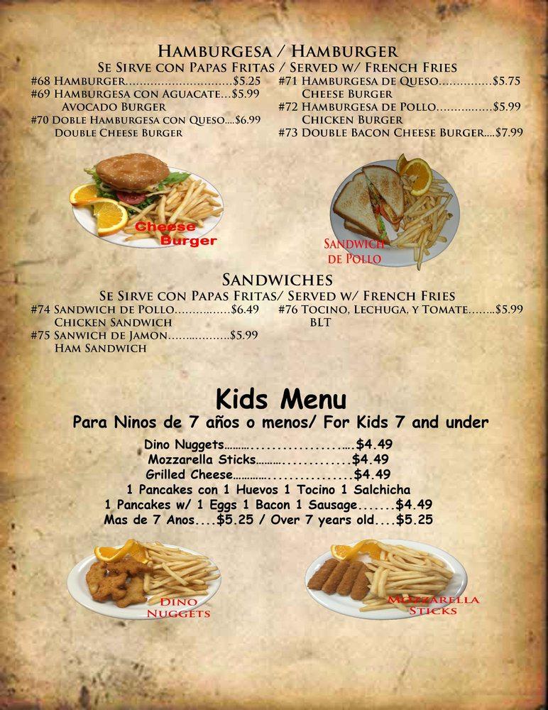 Menu at Lalo's Family Restaurant Comida Mexicana, Azusa