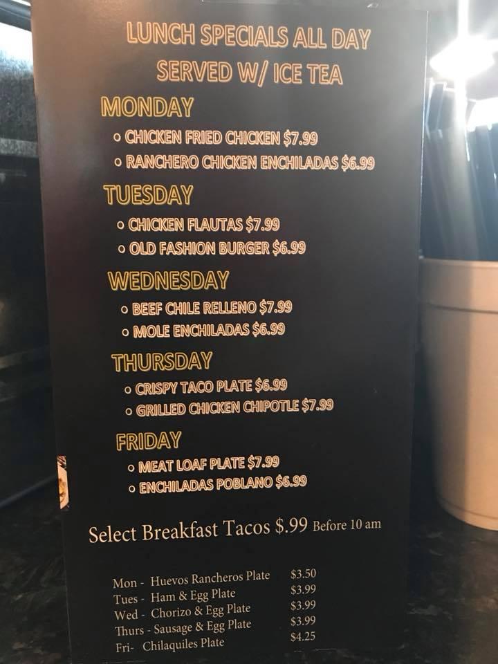 Menu at Route 35 Diner fast food, Von Ormy