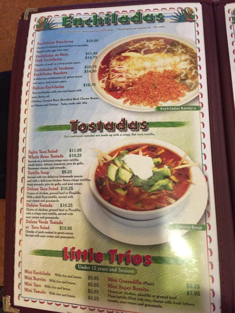 Menu at El Trio Loco restaurant, Gearhart