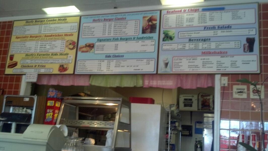 Menu at Herfy's restaurant, Kent, 104th Ave SE