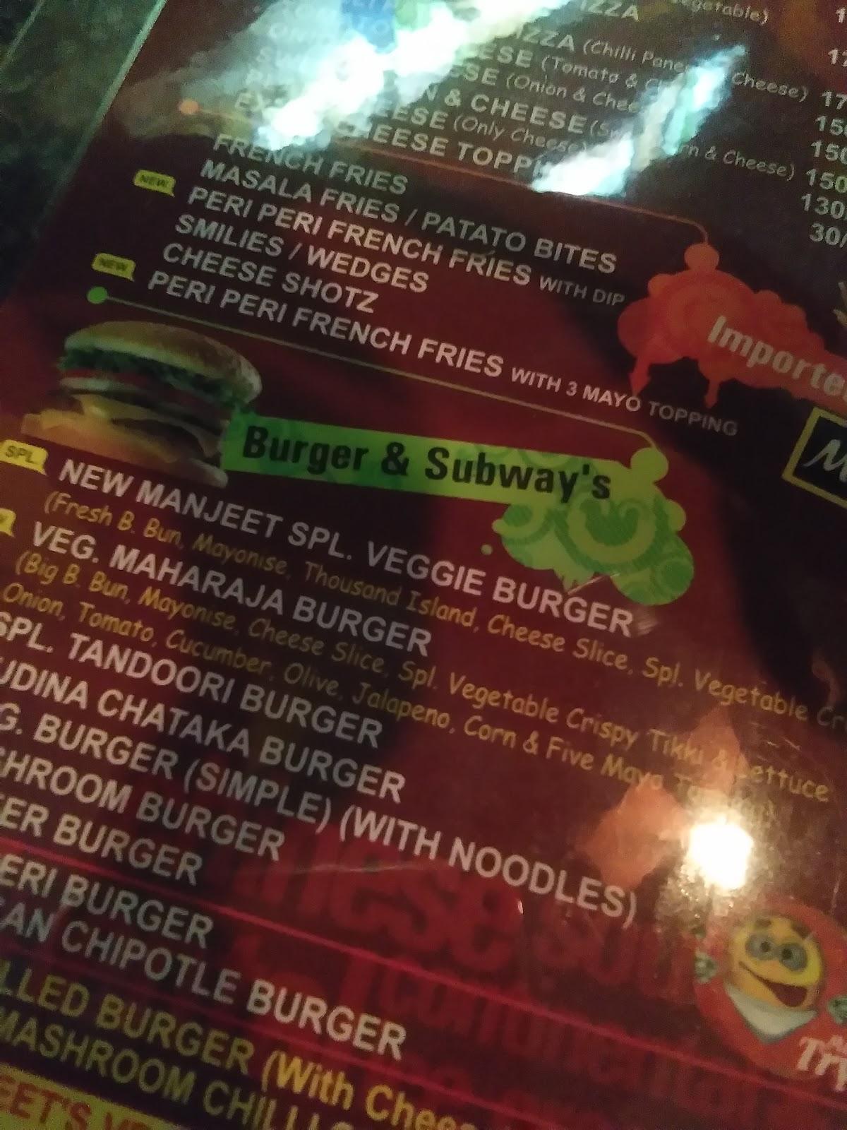Menu at New Manjeet Food Plaza, Nakodar