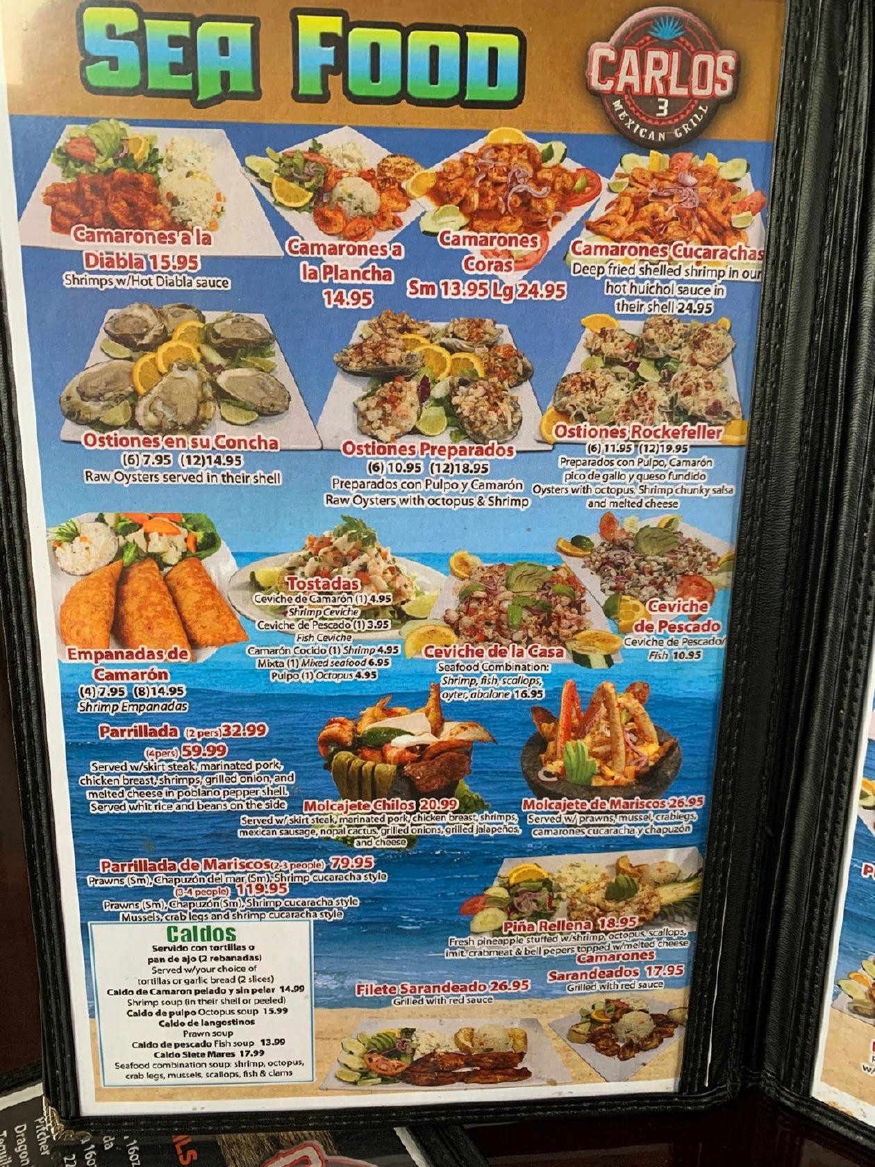 Menu at Chilo's Mexican Grill pub & bar, Crystal Lake