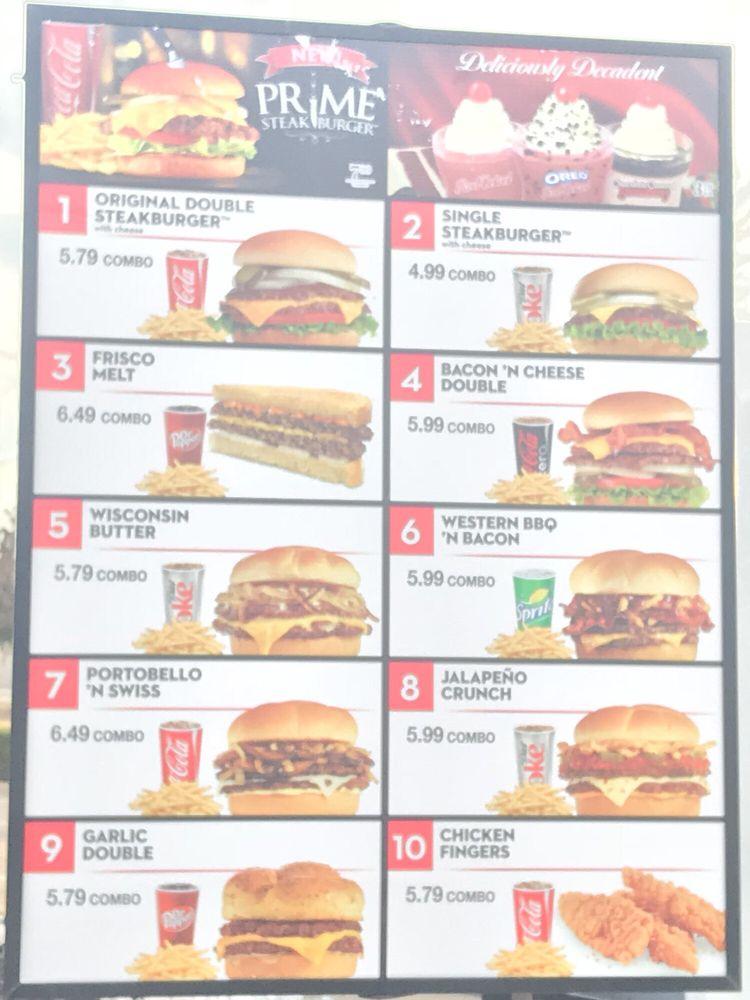 Menu at Steak 'n Shake fast food, Arlington, 951 W Arbrook Blvd