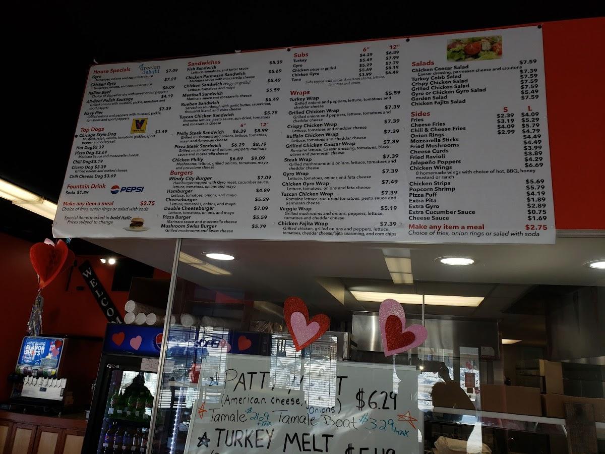 Menu at Taste Of The Windy City restaurant, Appleton