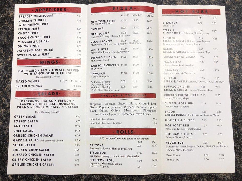 Menu at Middleway Market pizzeria, USA, Middleway Pike