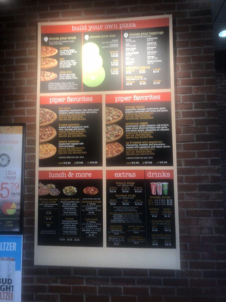 Menu at Peter Piper Pizza pizzeria, Tucson, 5925 E Broadway Blvd