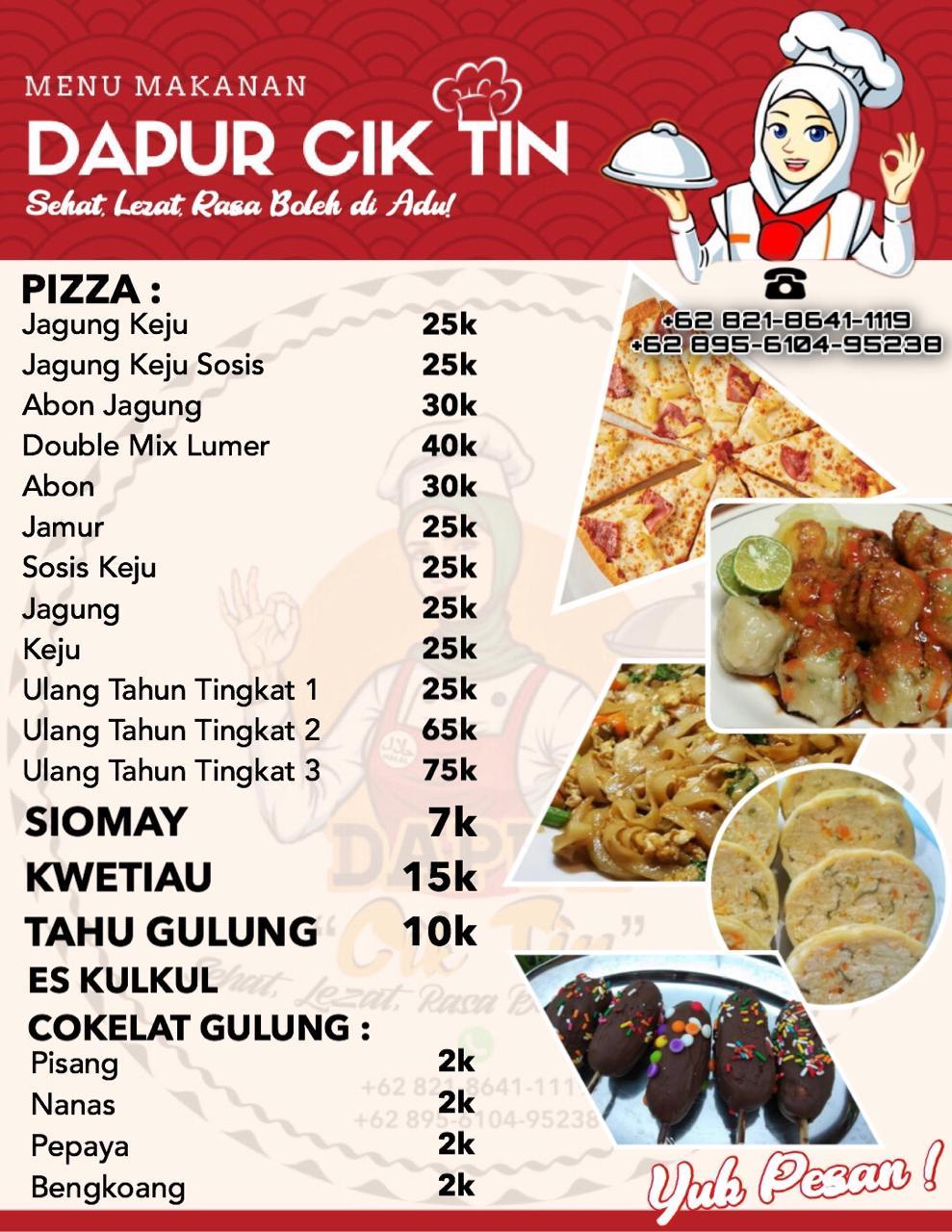 Menu at DAPUR CIK TIN restaurant, Bengkulu