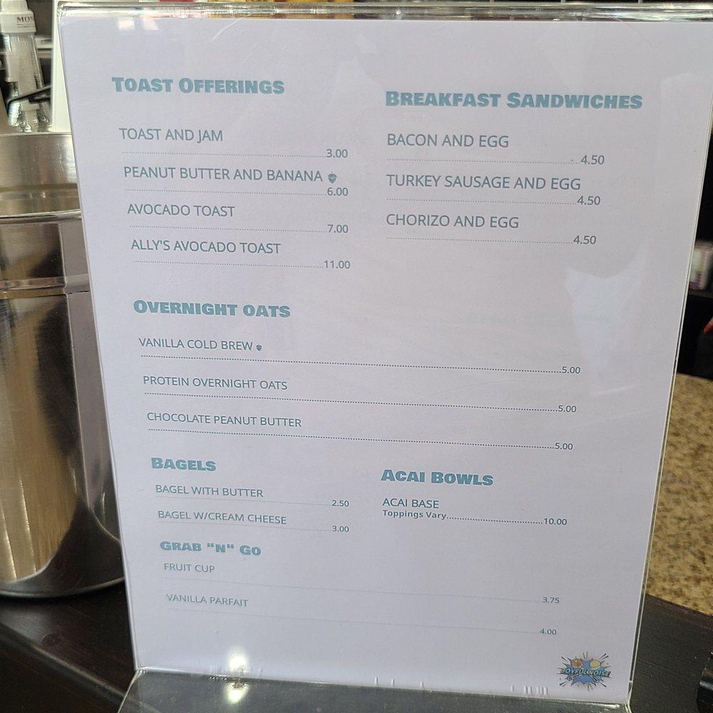 Menu at Joyful Noise Coffee, Menifee
