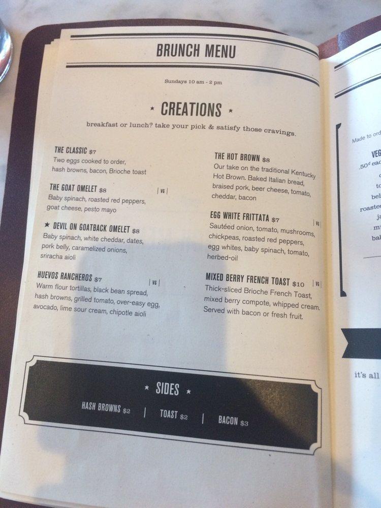 Menu at The Goat Mt. Juliet pub & bar, Mount Juliet, Westwood Blvd