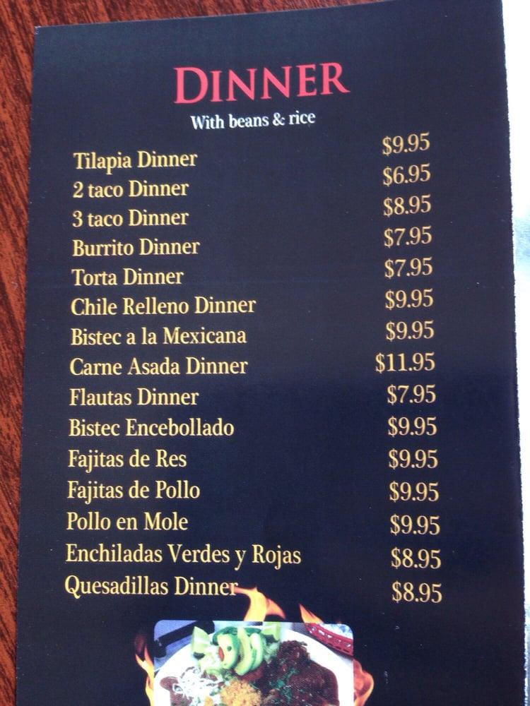 Menu at BRASAS restaurant, Cicero